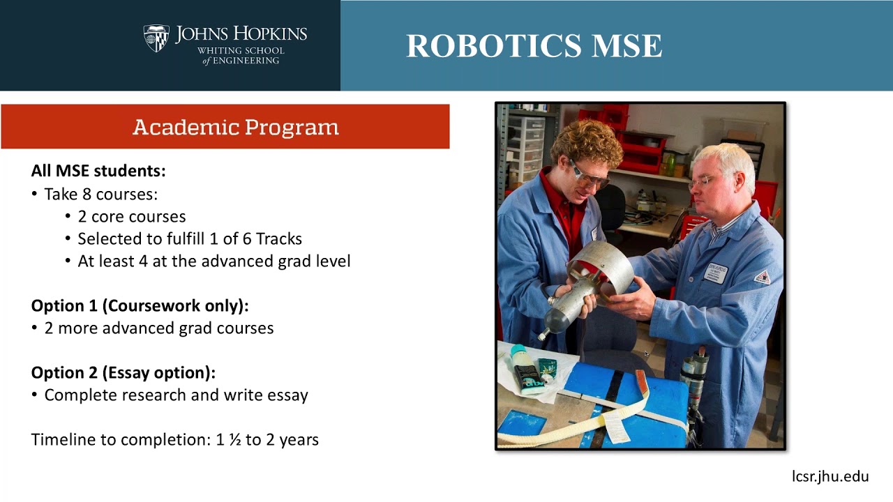Online Information Session: Robotics (Fall 2017)