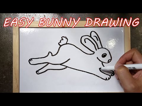 How to draw a rabbit jumping - How to draw