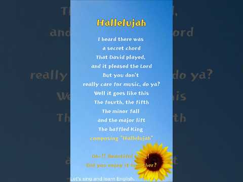 Hallelujah, lyrics – Lucy Thomas | 13 Let's sing and learn English.