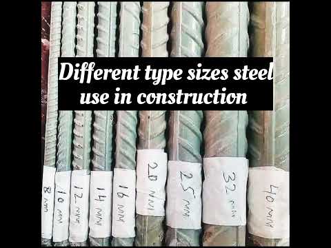 Different type sizes of steel use in construction