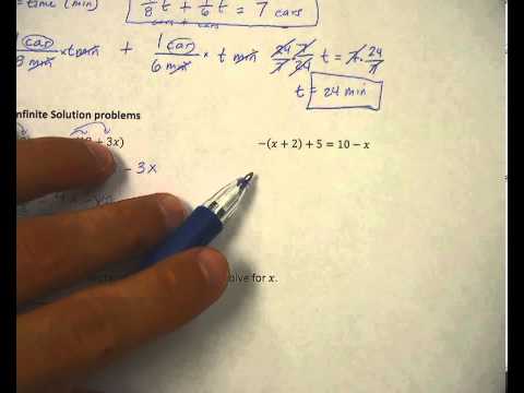 Algebra 2 Lesson 1.3 Part 3 - No Solution and Infinite Solution Cases