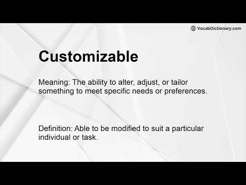 Customizable Meaning