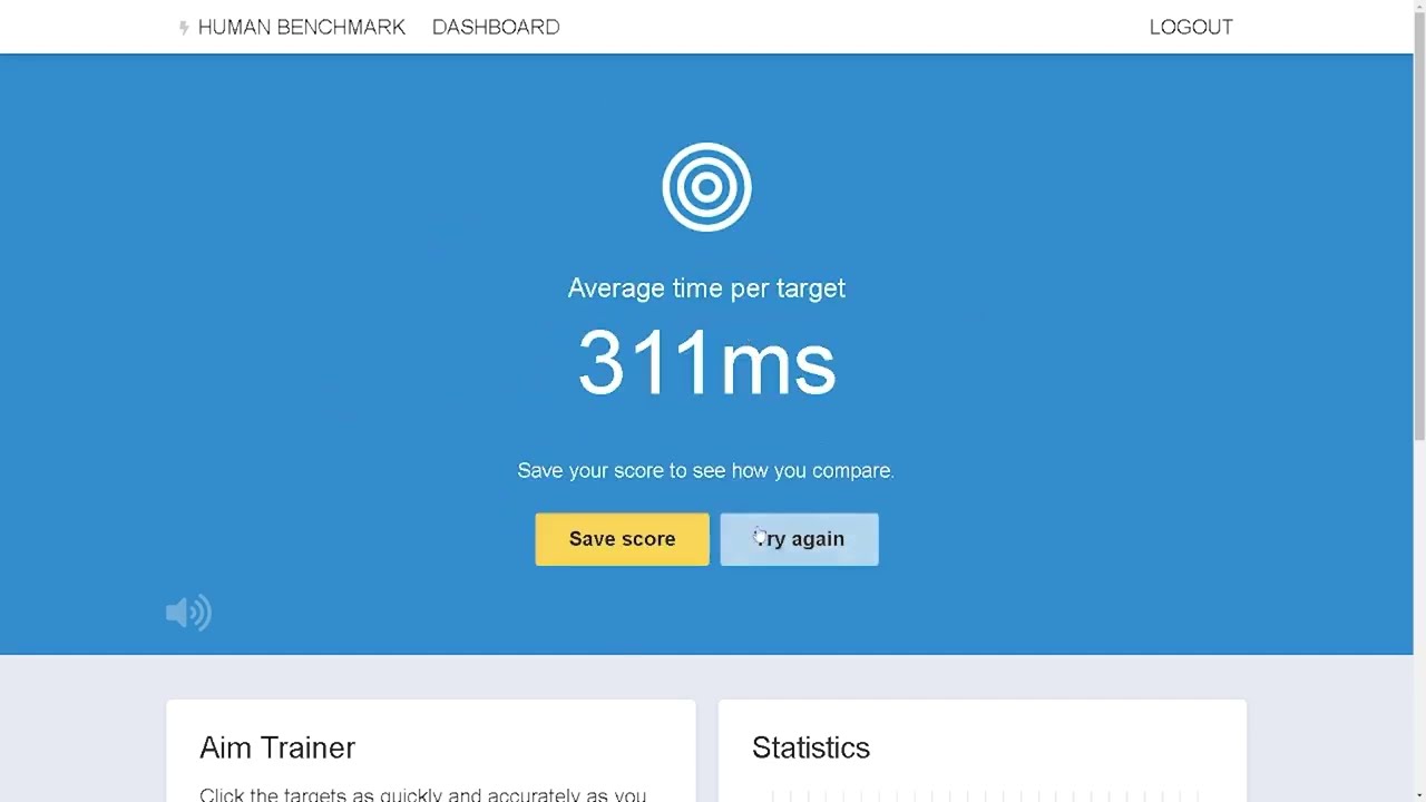 311ms Aim Training Human Benchmark | WebKenner