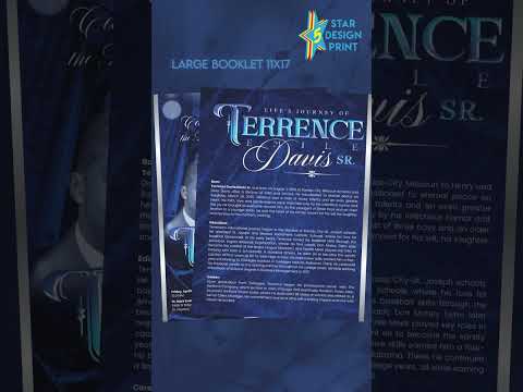 Terrence Emile Davis Sr. Funeral Program Design - Large Booklet