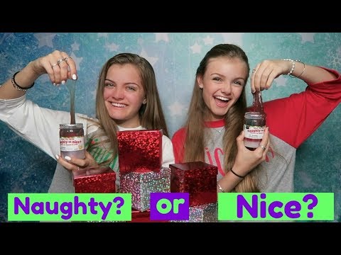 Naughty or Nice Slime Challenge ~ Jacy and Kacy