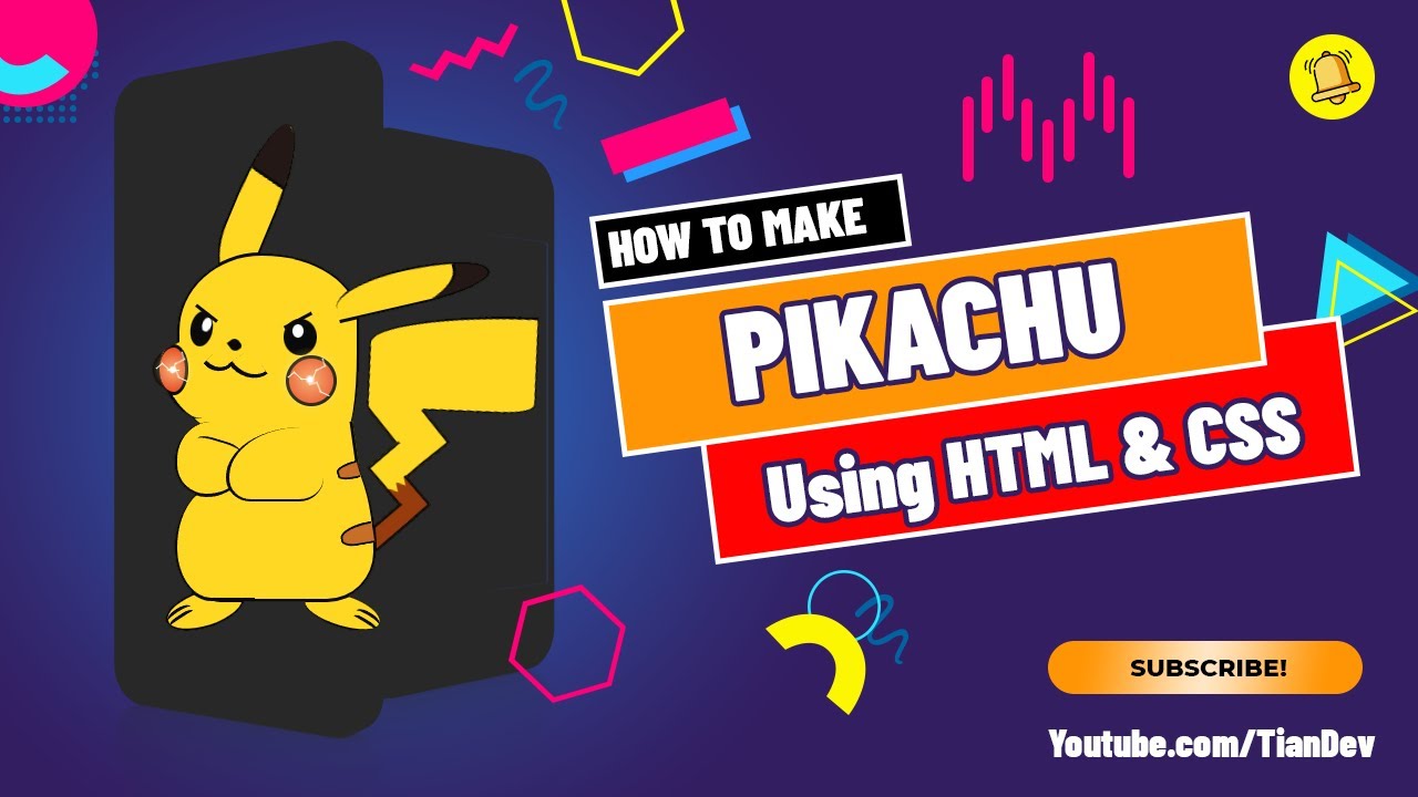 How To Make Pikachu - Pure CSS - TianDev