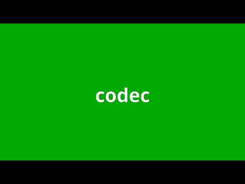 what is the meaning of codec