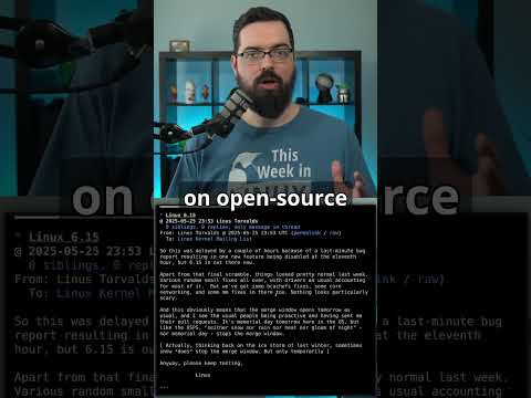 There's a new Linux Kernel release with Linux 6.15