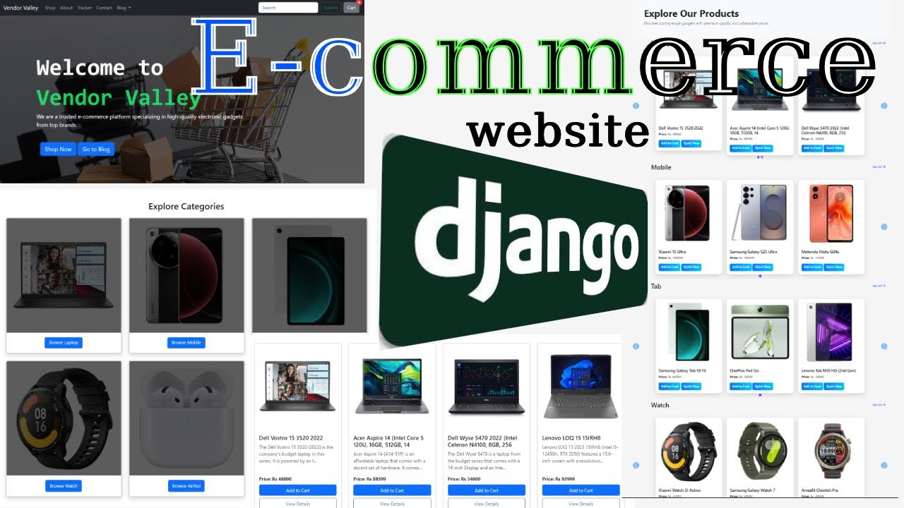 E-commerce Website using Django | Python django Projects | Ganesh Rawat #djangoproject