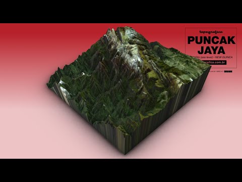 PUNCAK JAYA TOPOGRAFICA 3D MAP