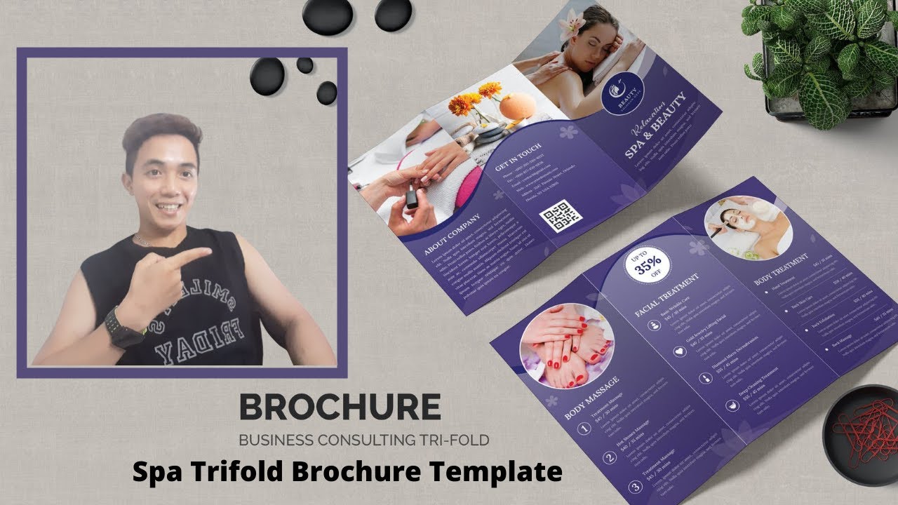Spa Trifold Brochure Template |Brochure Spa
