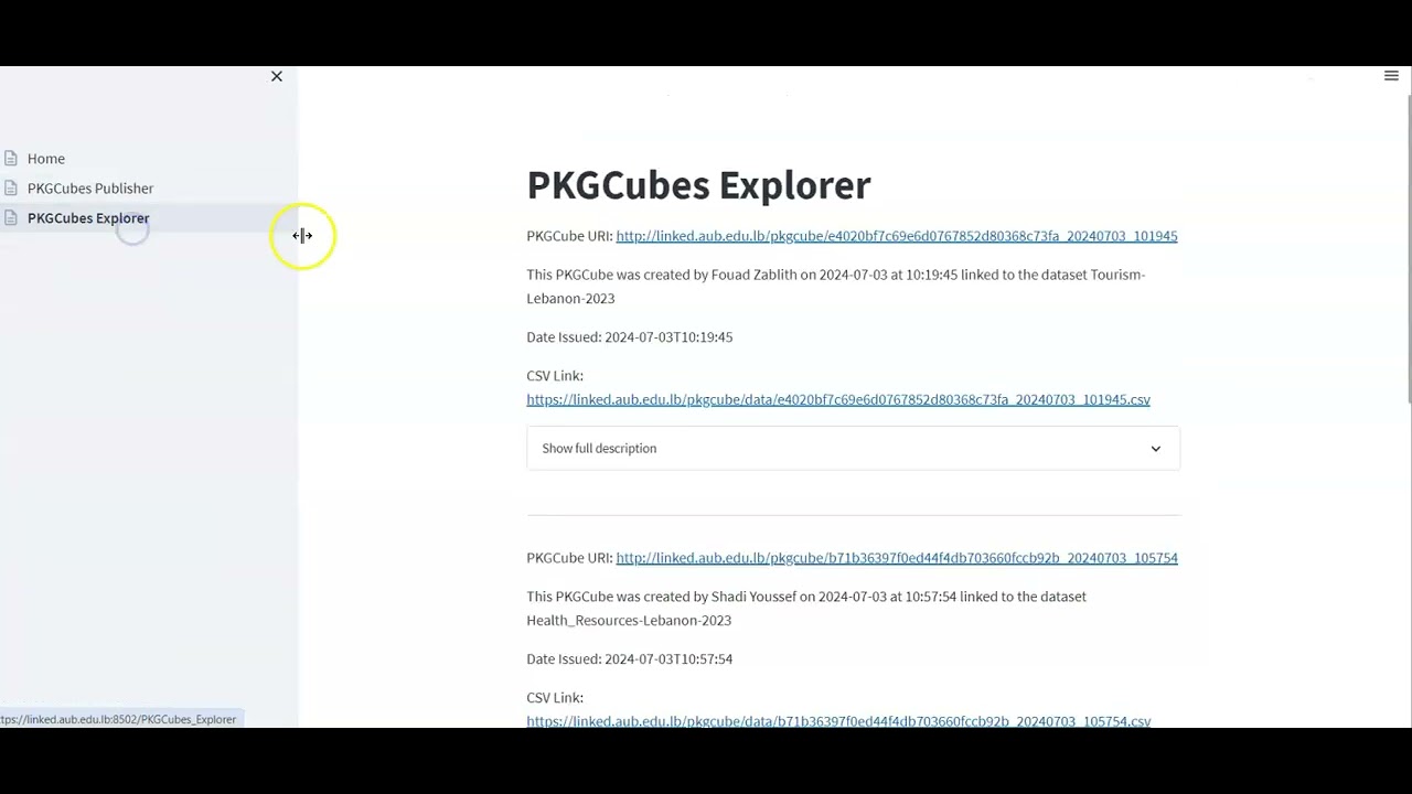 PKGCubes Manager Demo