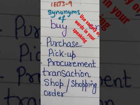 synonyms of BUY for#IELTS & English#shorts