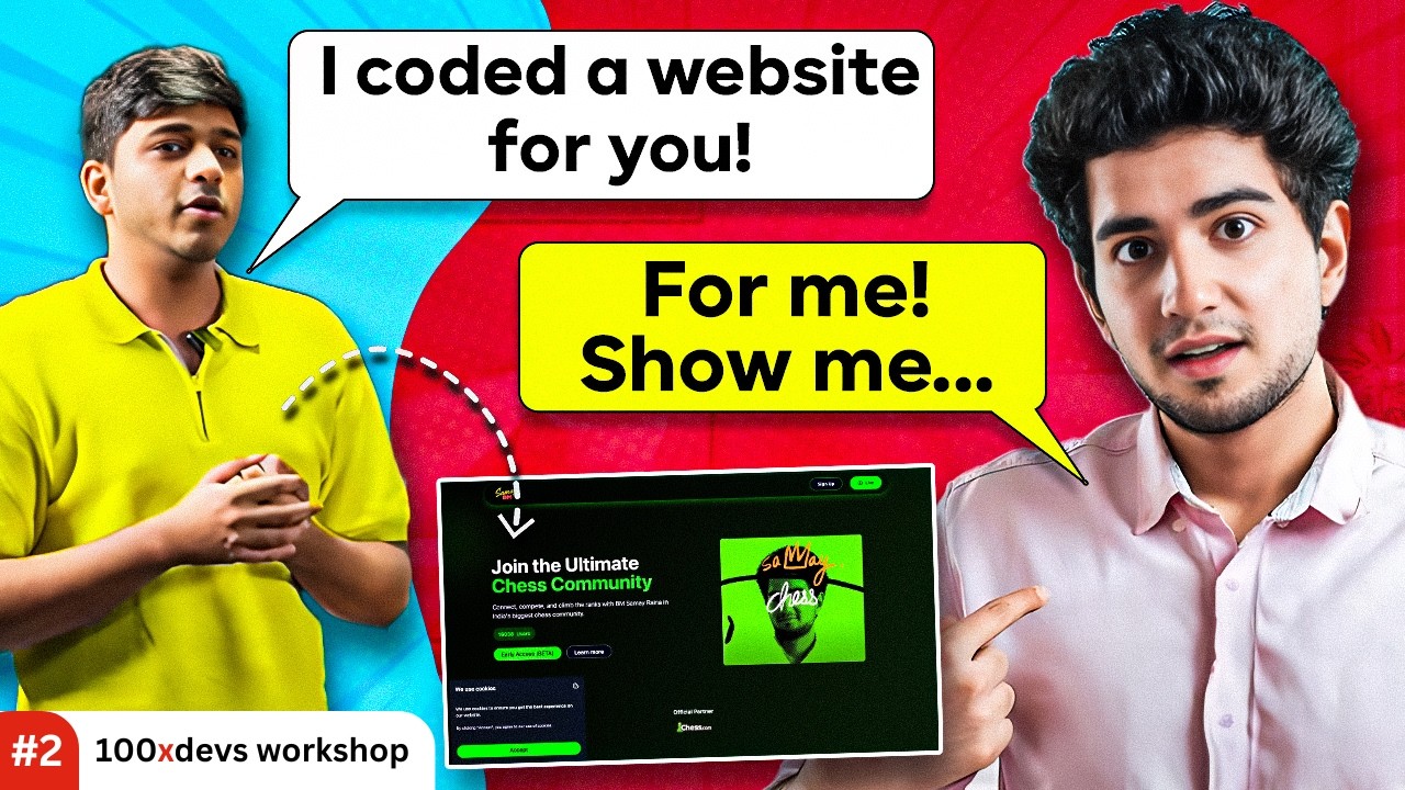 Dropout to Working with Samay Raina and Building Real World Projects | 100xdevs Workshop #2