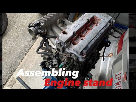 Assembly the B-series motor on an engine stand
