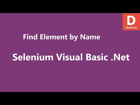 Learn Selenium Visual Basic Net Find Element by Name - Mind Luster