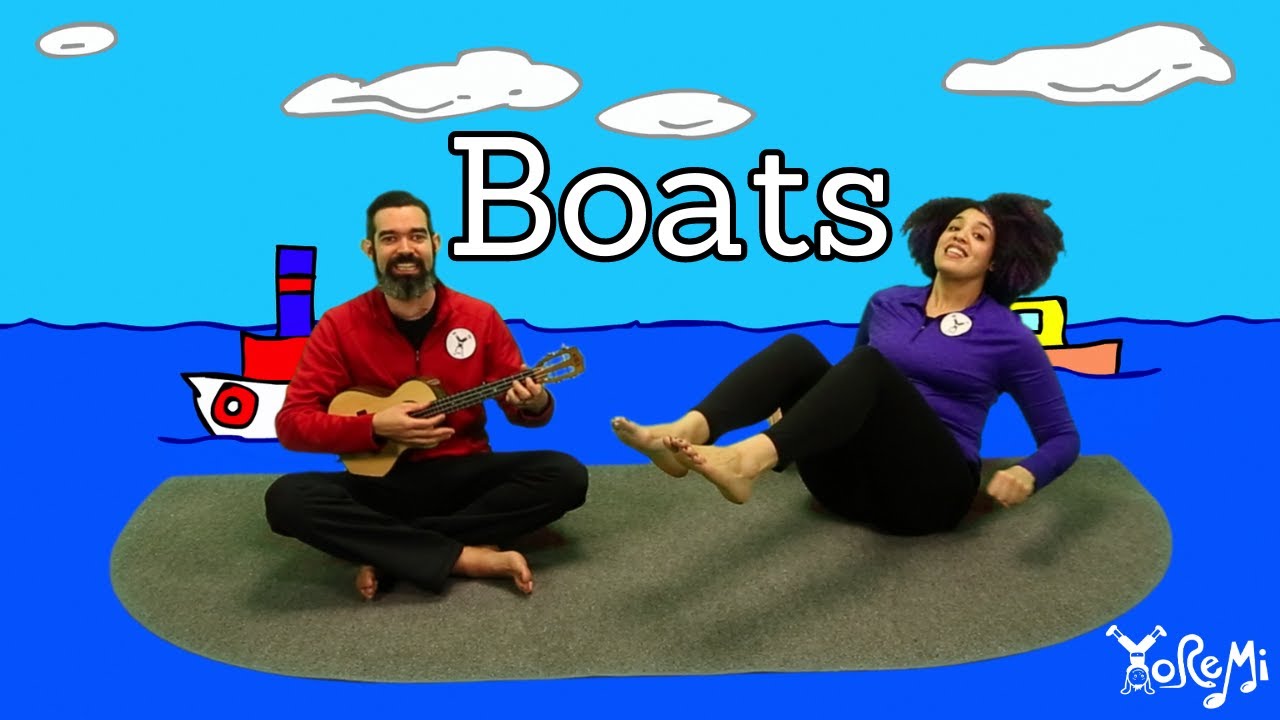 Boats (Boat Pose & Bow Pose, Animated) | Kids Yoga Music and Mindfulness with Yo Re Mi