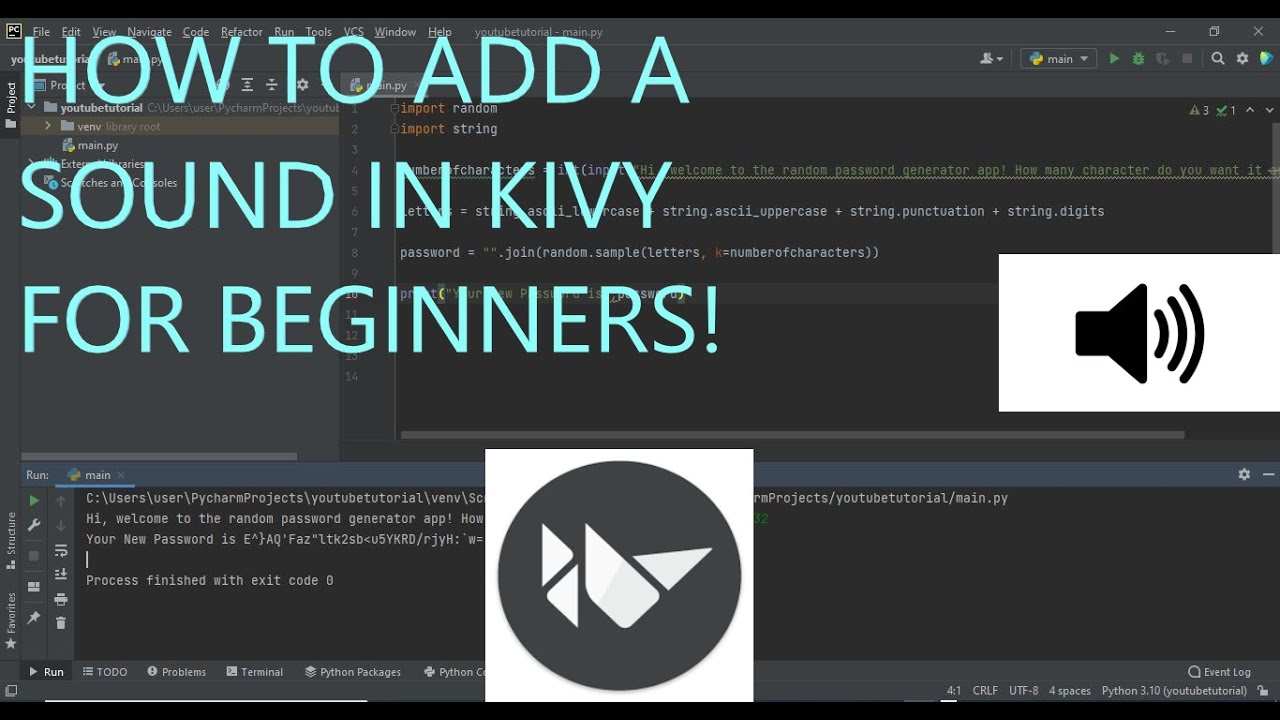 Adding Sound, Python Kivy For Beginners!