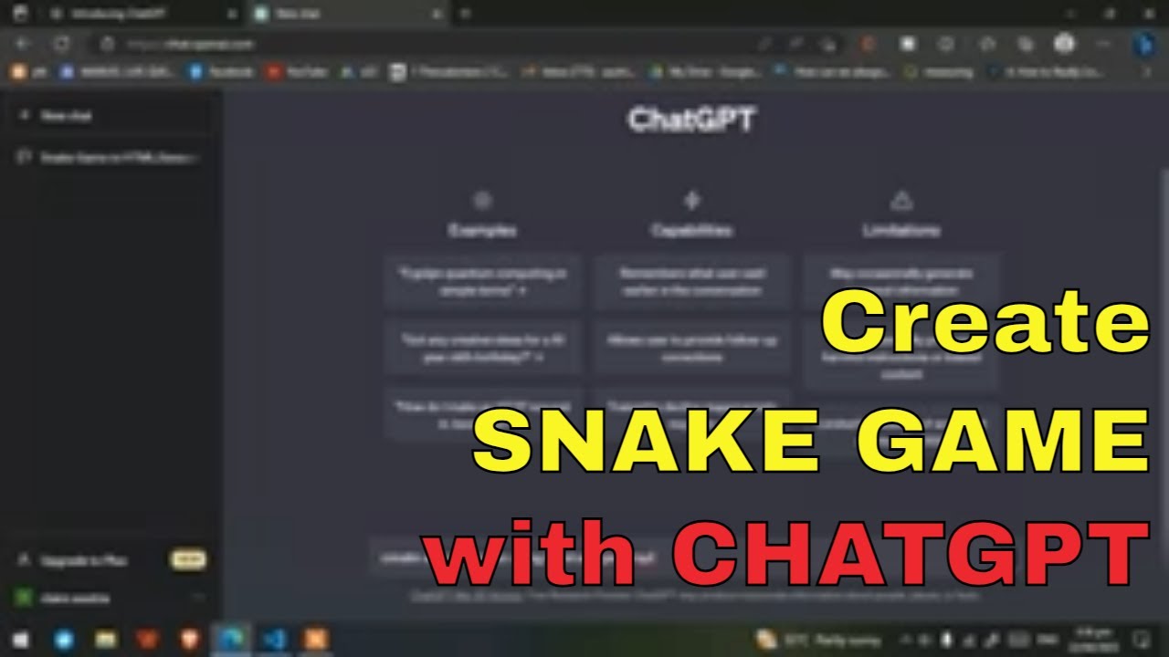 How to Create a Snake Game with ChatGPT using HTML and JavaScript