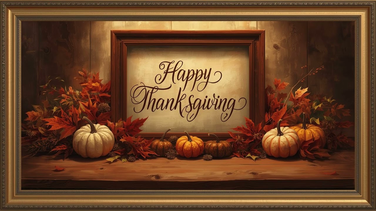 Happy Thanksgiving - Wallpaper - Screensaver - 4K - TV Art - Frame Art