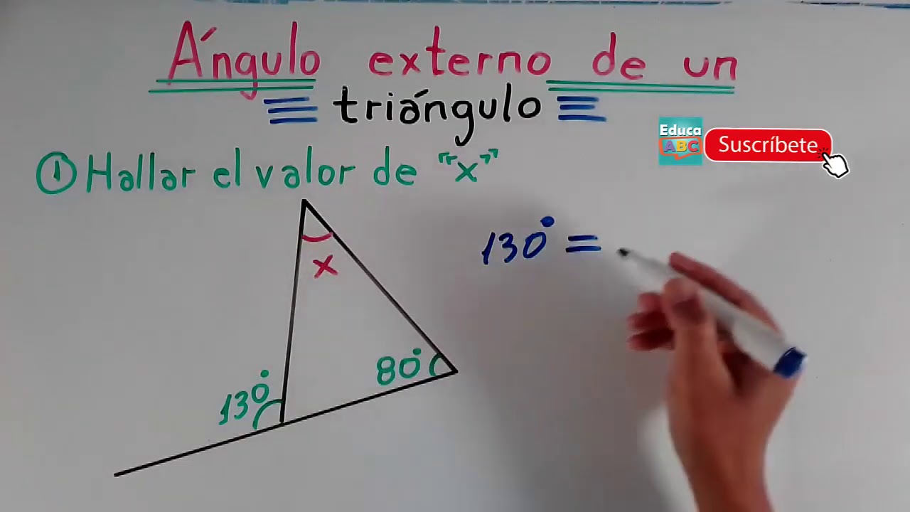 🔺Exterior angle of a triangle - simple exercises