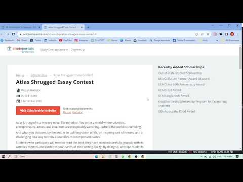 Atlas Shrugged Essay Contest scholarship