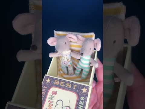 Mini Matchbox Twin Mice Toy Collectibles by Maileg