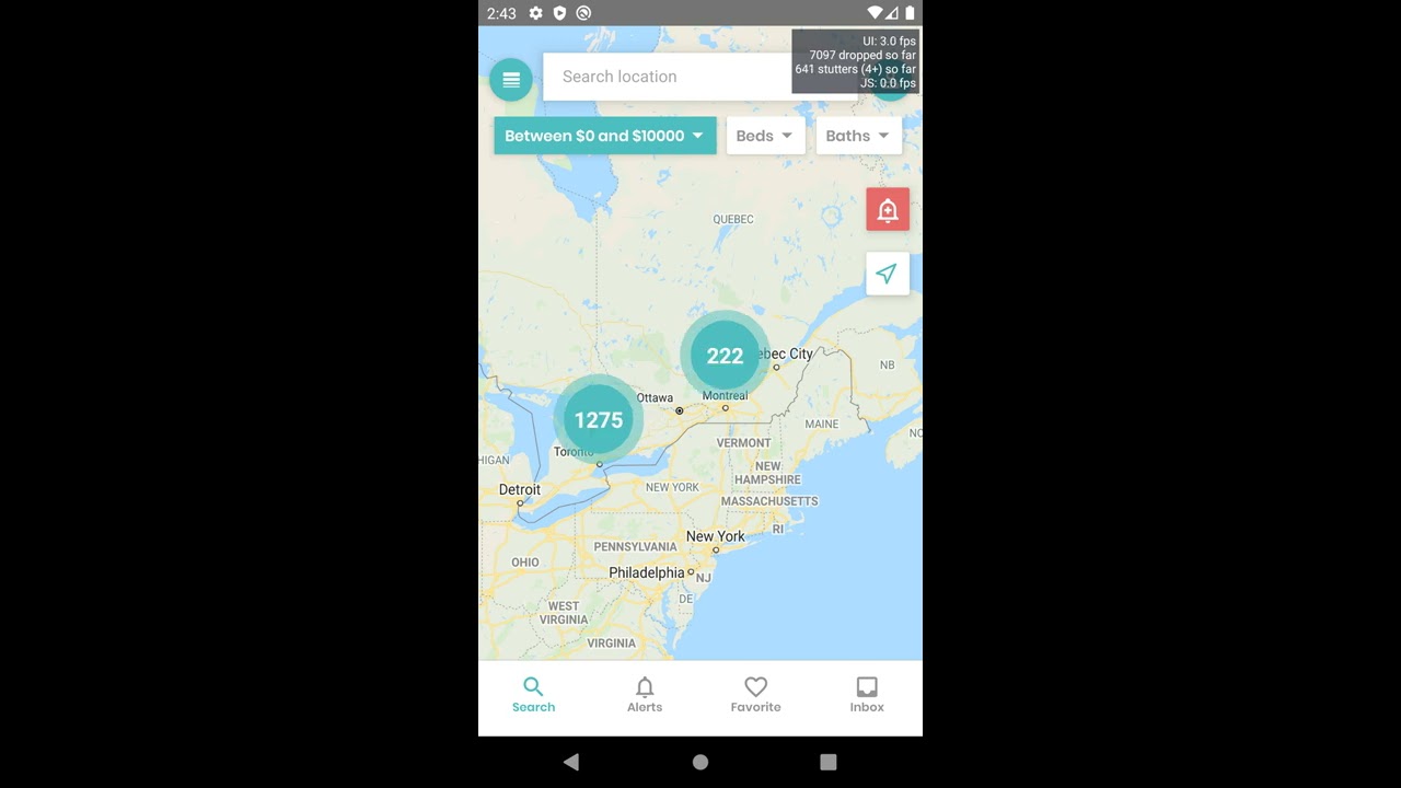 React-native map-view 1500