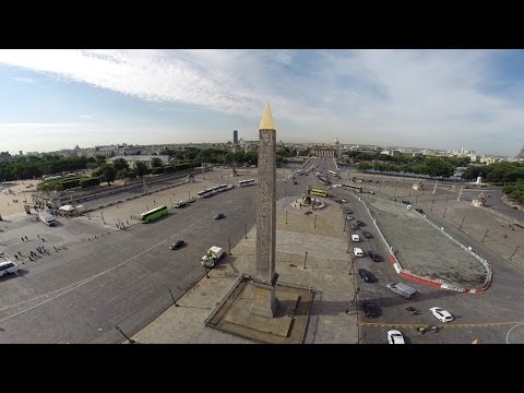 Drone View of the Luxor Obelisk Paris France