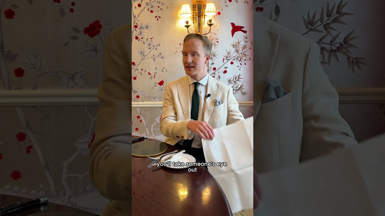 You shouldn’t be flicking anything at all in a restaurant! #dining #etiquette #williamhanson