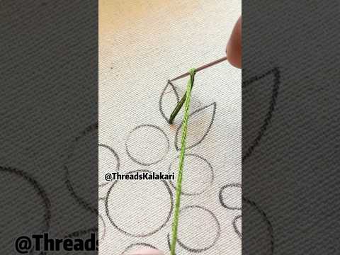 Easy 🙋♀️ Hand Embroidery Designs/Long French knot stitch tutorial #shorts #embroidery