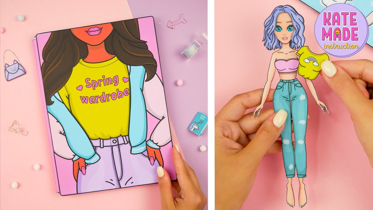 Large spring wardrobe for Paper Dolls | Tutorial