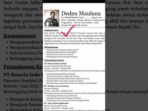 Poin penting yang harus ada dalam CV lamaran kerja #entrepreneur #lowongankerja #resume