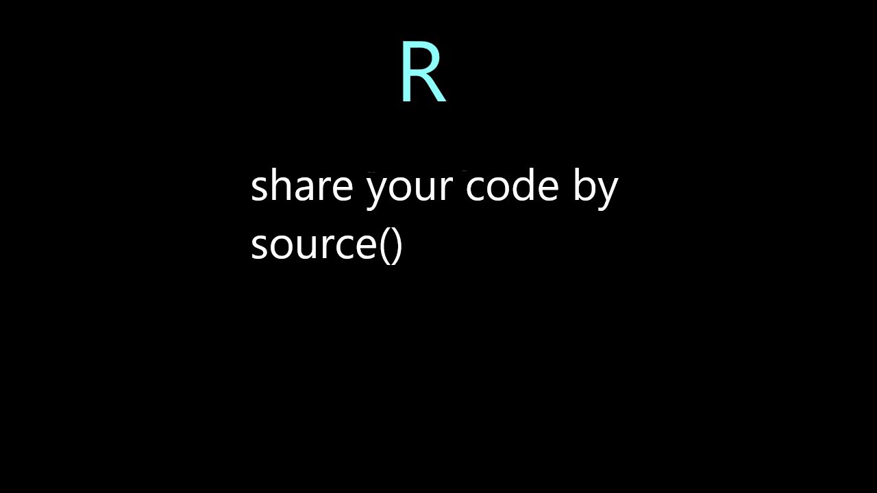 Data Share - source function in R   [r tutorial]
