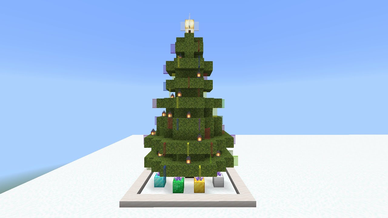 How To Build A Christmas Tree In Minecraft Tutorial 635 - Minecraft ...
