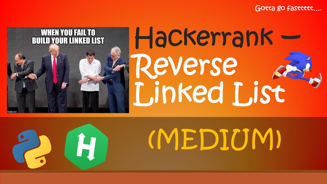 Hackerrank - Reverse Linked List walkthrough #Python #Hackerrank