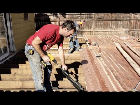 Resurfacing A Redwood Deck Using A Hidden Fastener System