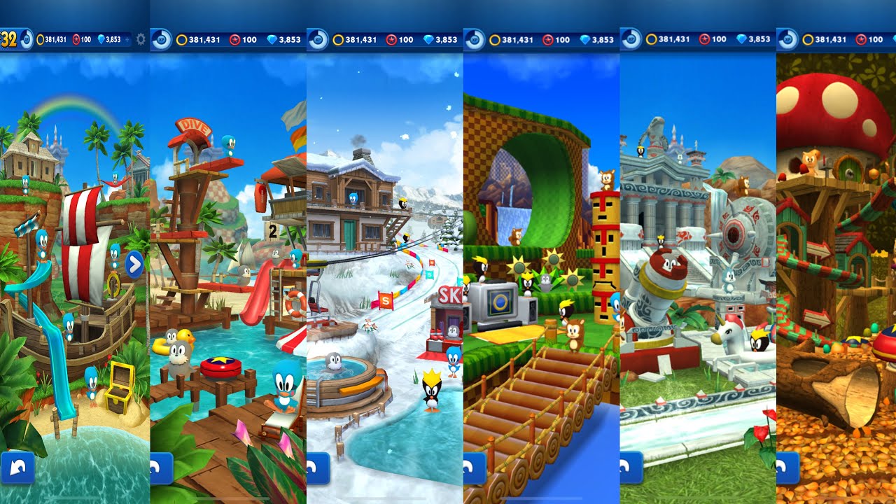 Sonic Dash All Zones 