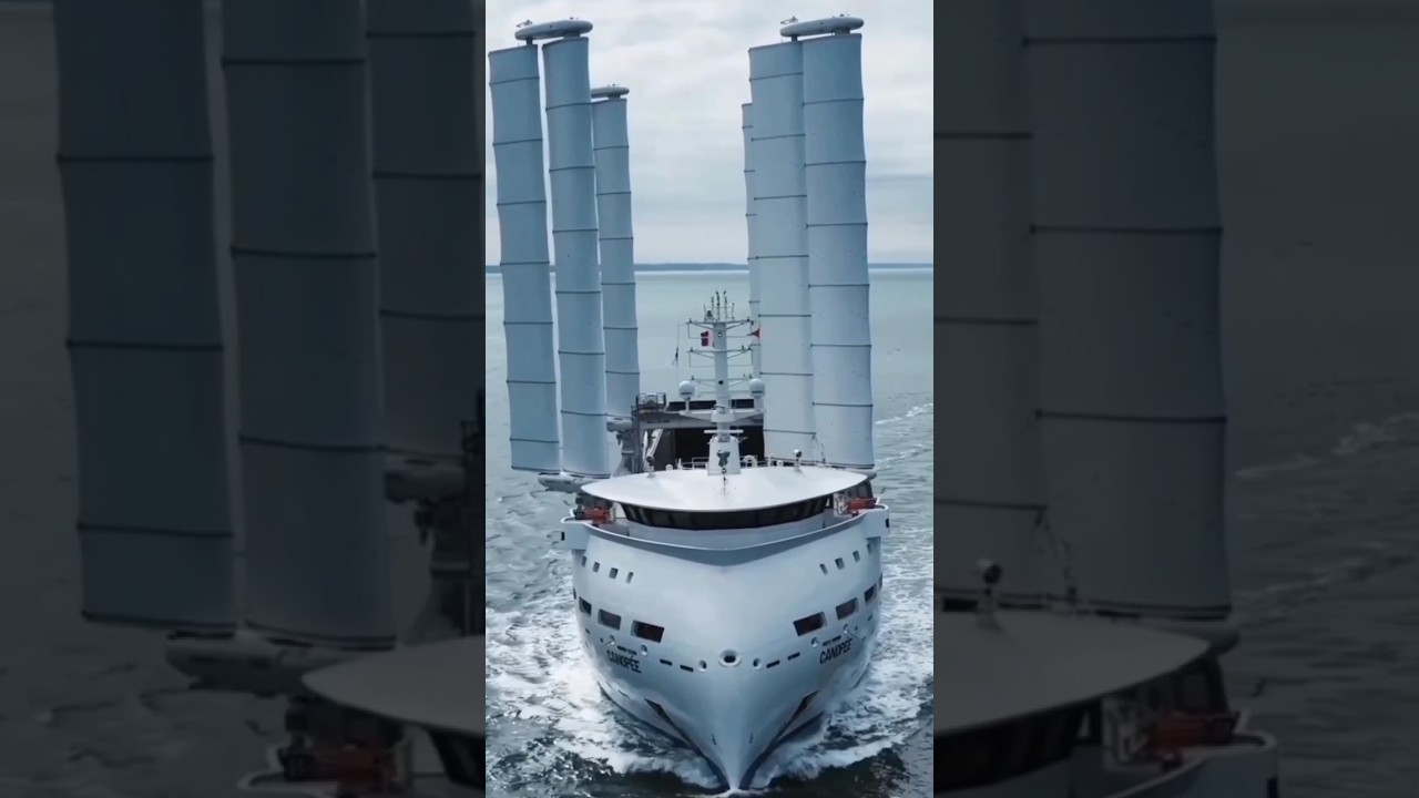 World’s First Hybrid Industrial Cargo Ship Powered By Wind.ARIANE 6 ON BOARD #sailing #ship #cargo