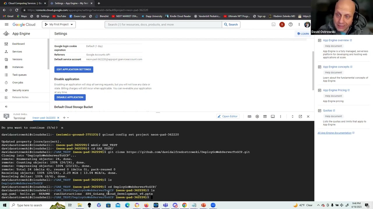 Deployment of Golang Web Server to Google Application Engine (PAAS)