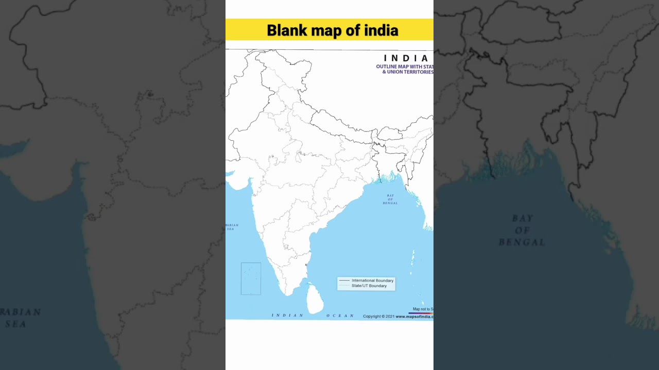 Blank map of india | #india #map #shorts