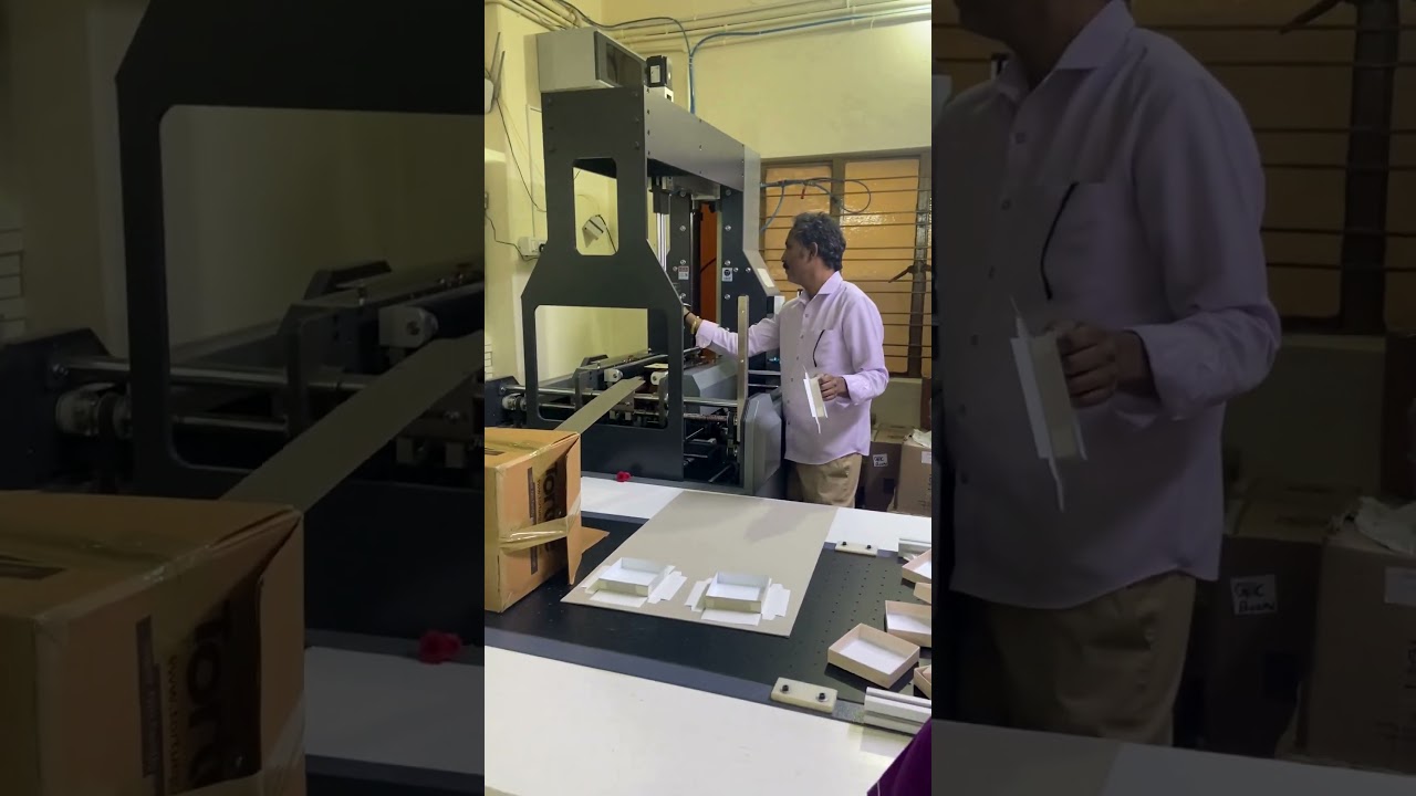 Revolutionizing Packaging: Our State-of-the-Art Rigid Box Making Process #packaging #automatic #art