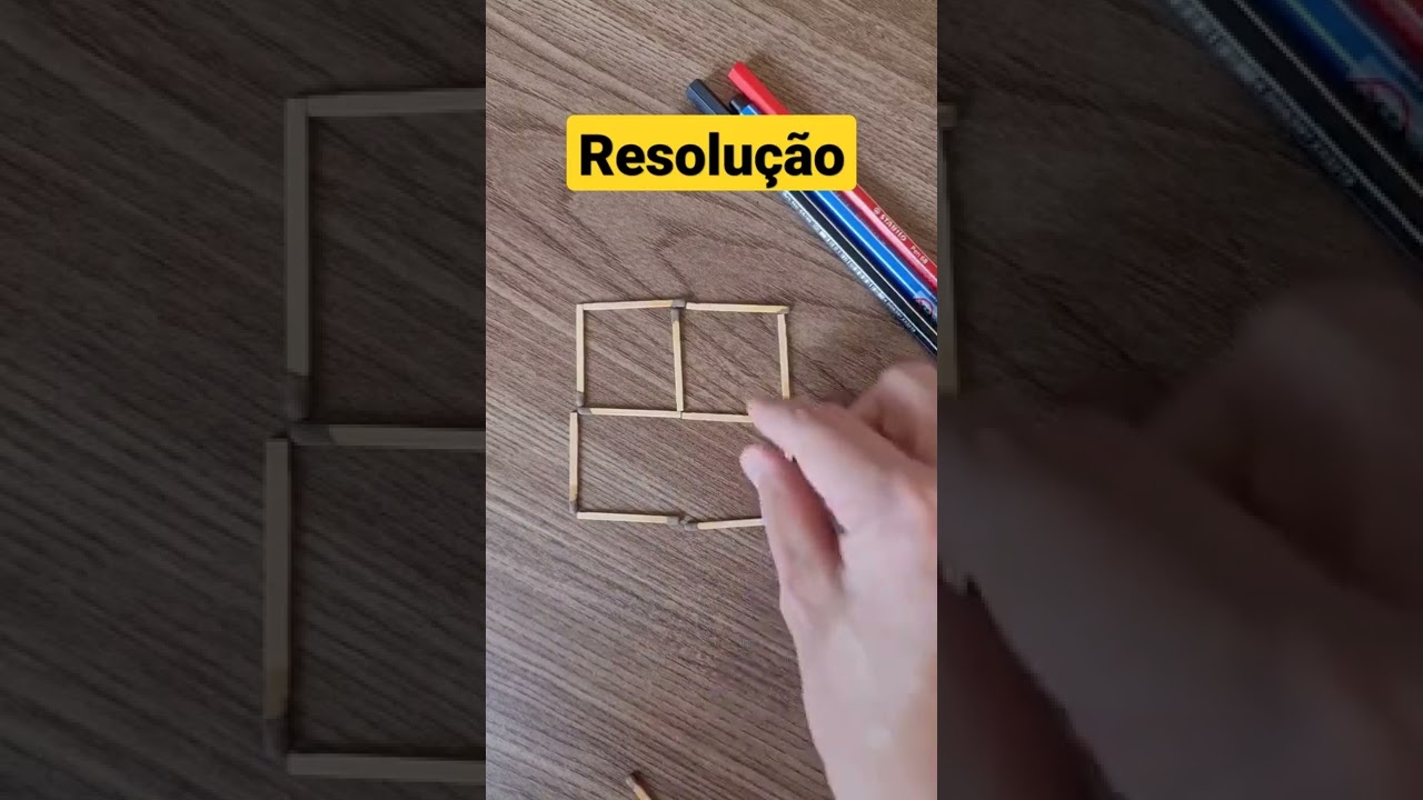 Resolução do desafio! #desafio #palitos #enem