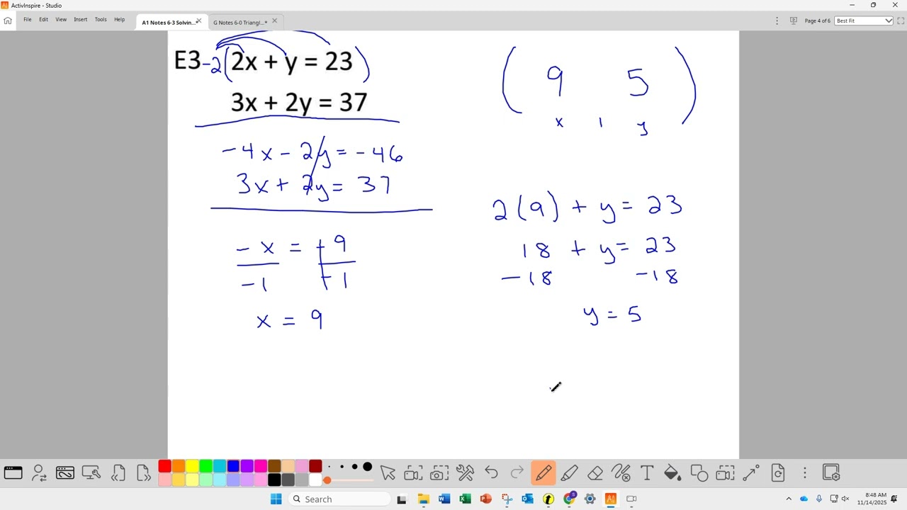 Algebra 1 Notes 6-3