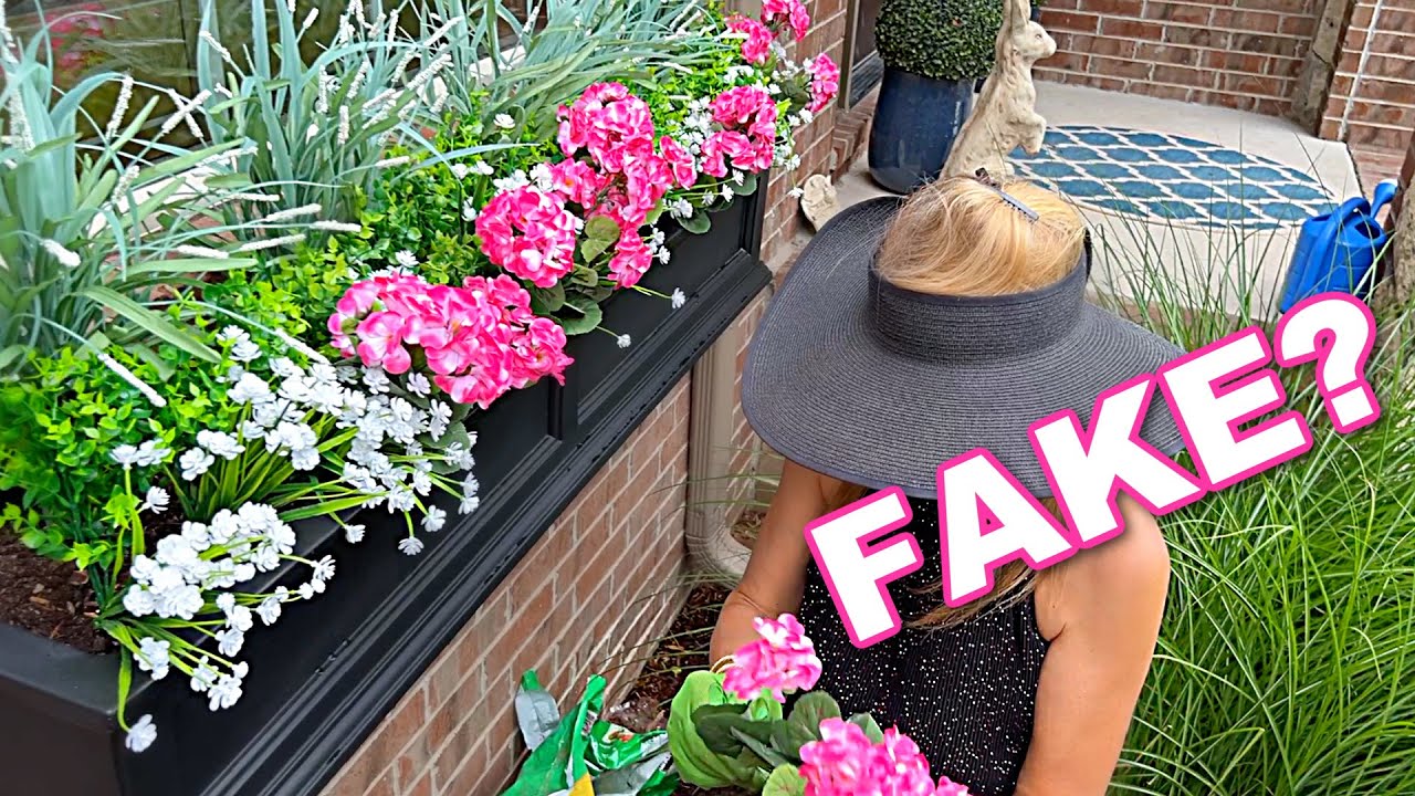 My FAUX FLOWER Window Boxes!! Perfect Solution for the Hot Summer Drought?