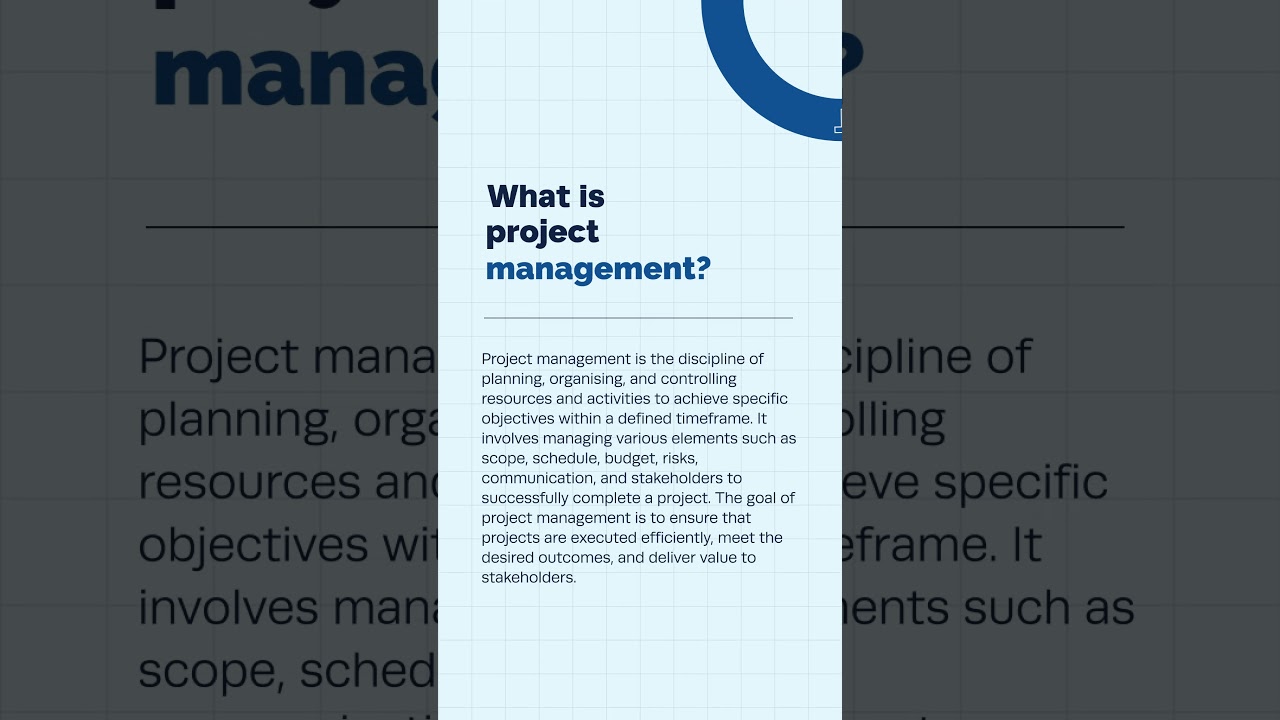 What is project management?