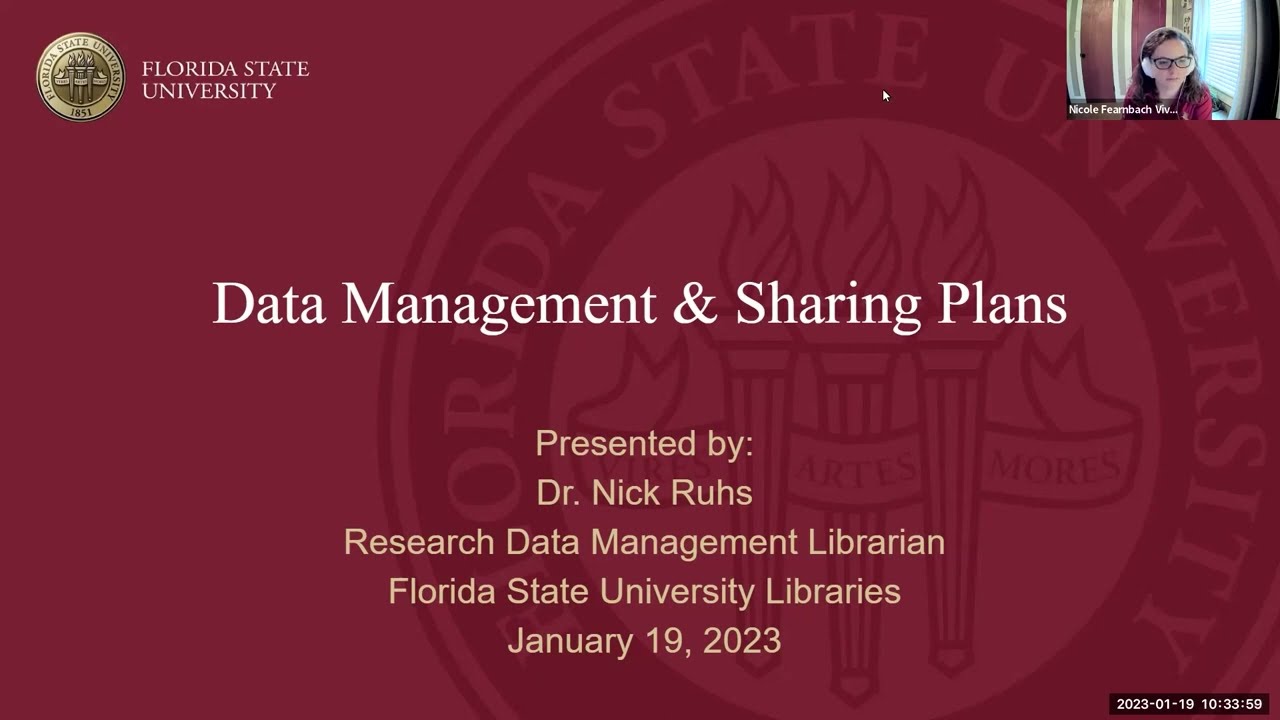 Data Management & Sharing Plans Workshop