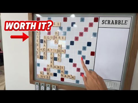Wall Scrabble with Dry Erase Board – Genius or Gimmick? #games #scrabble #commissionsearned #ad