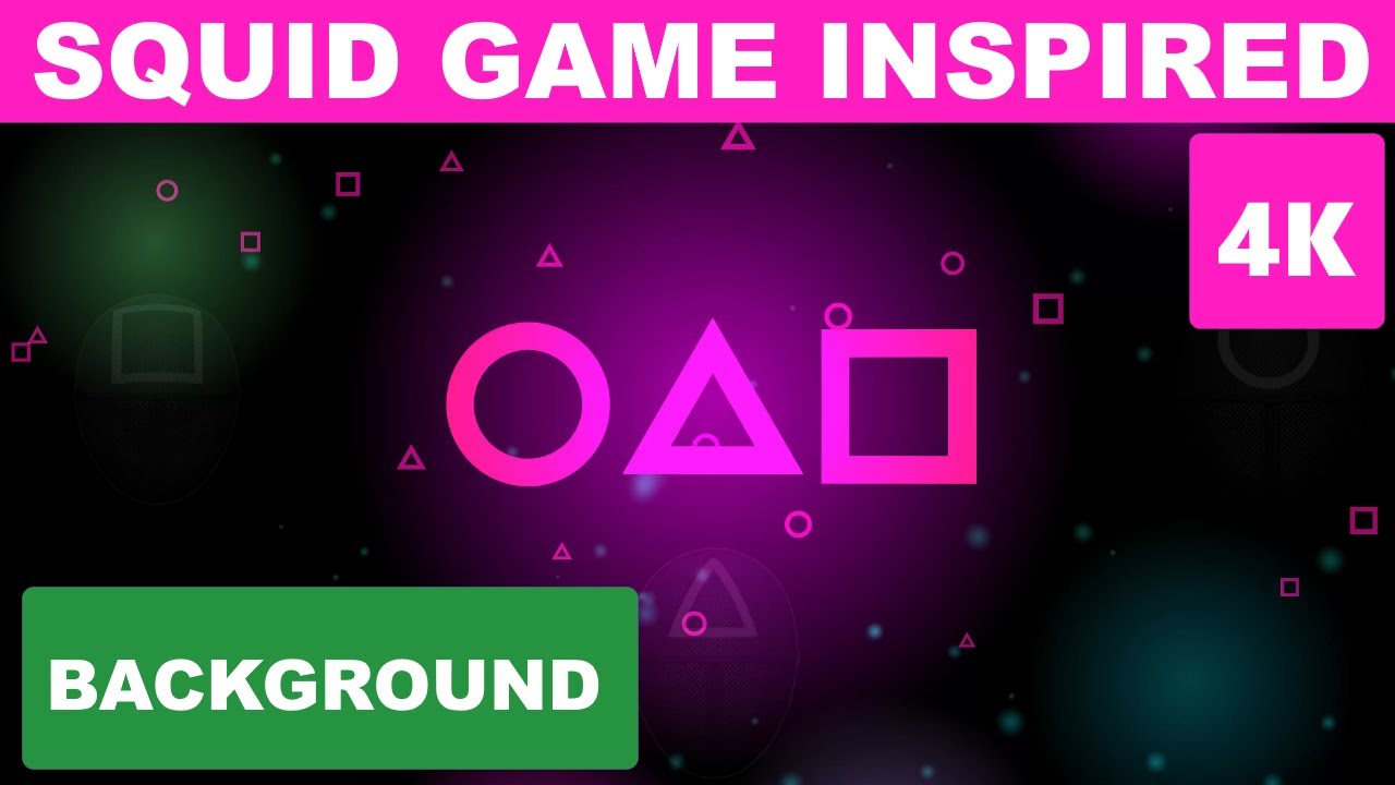 Squid Game Inspired Background with Glowing and Light Moving Video Wallpaper - Free to Use Video