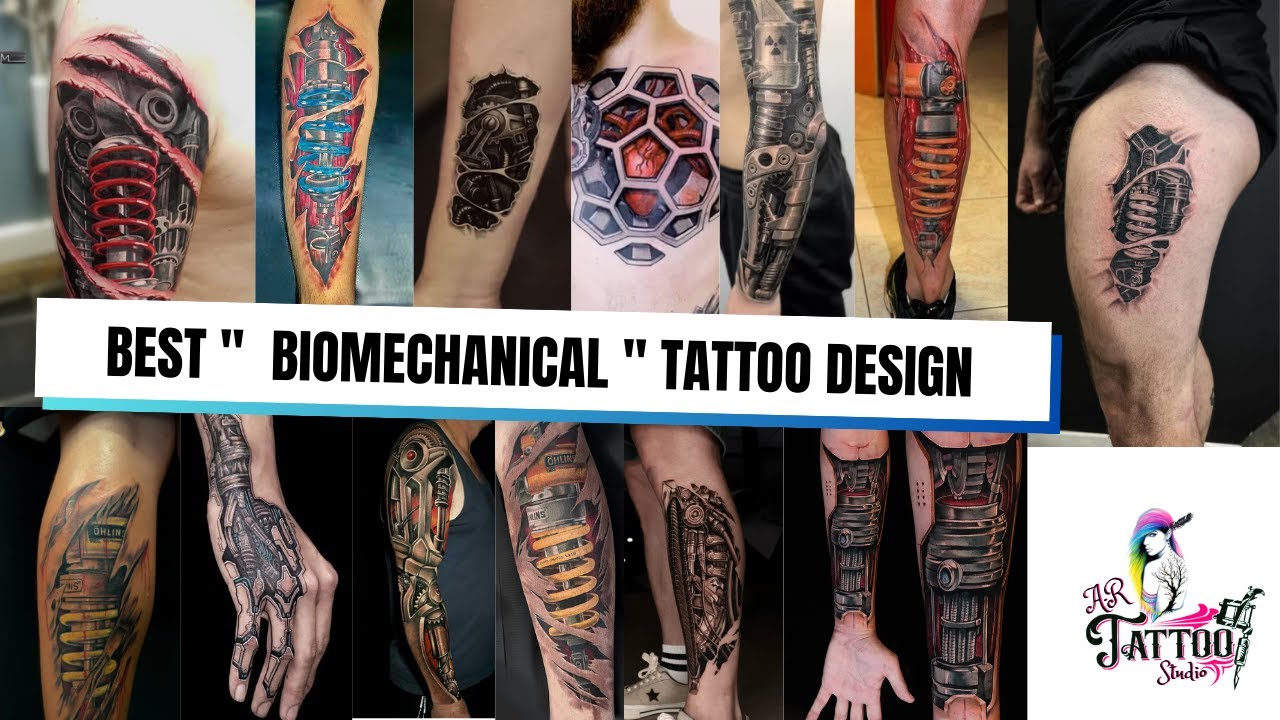 Best Biomechanical Tattoo Designs | Realistic 3D Tattoos & Futuristic Body Art